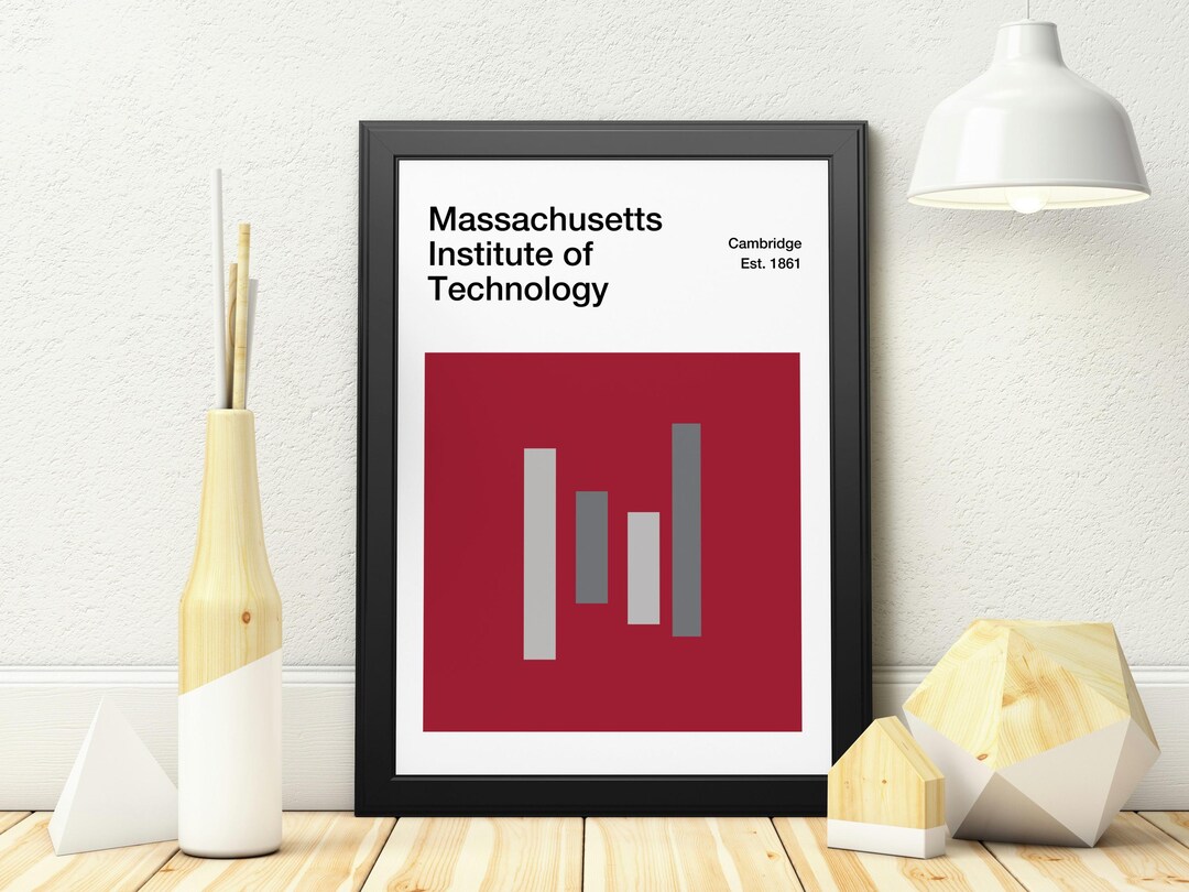 Massachusetts Institute of Technology Graphic Poster | Minimalist Wall ...
