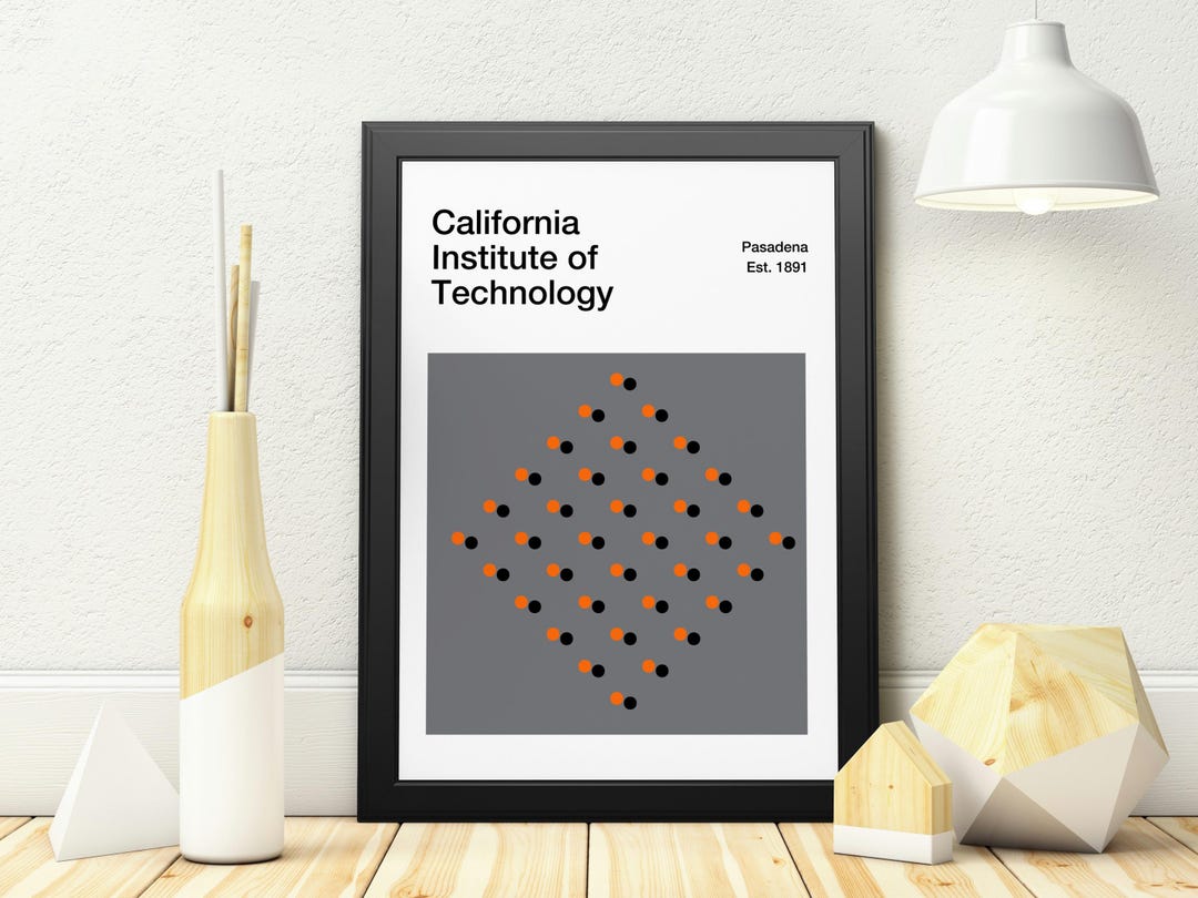 California Institute of Technology Graphic Poster | Minimalist Wall Art ...