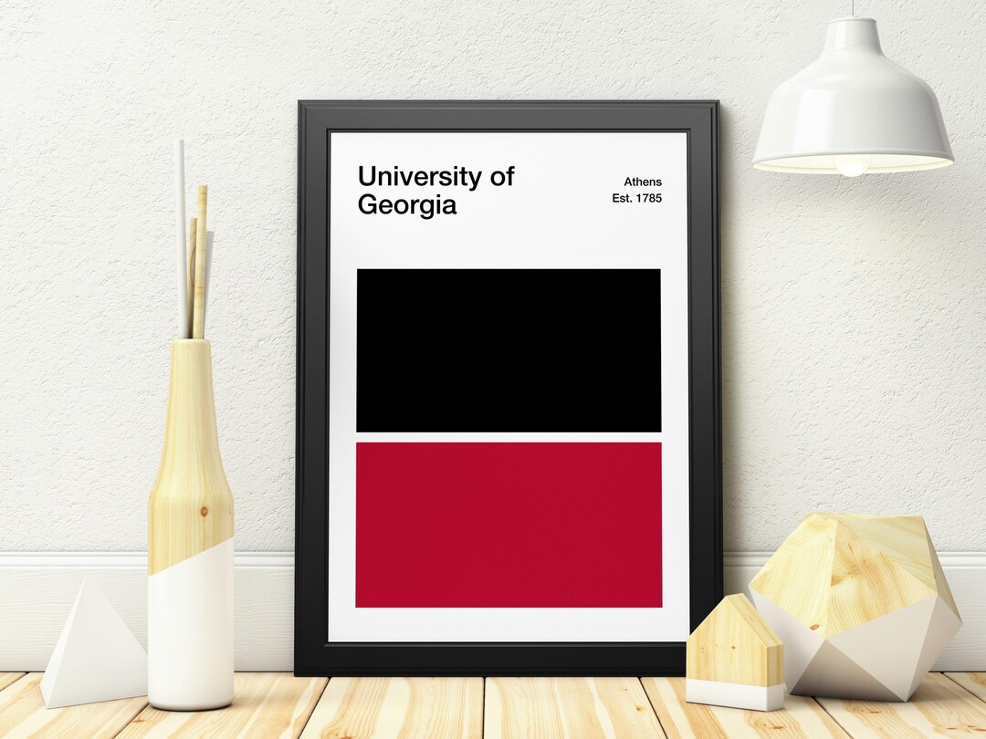 University of Georgia Color Block Poster | University Decor ...