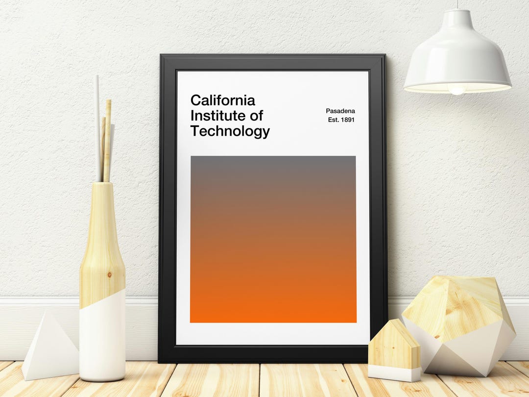 California Institute of Technology Gradient Poster | Minimalist Wall ...