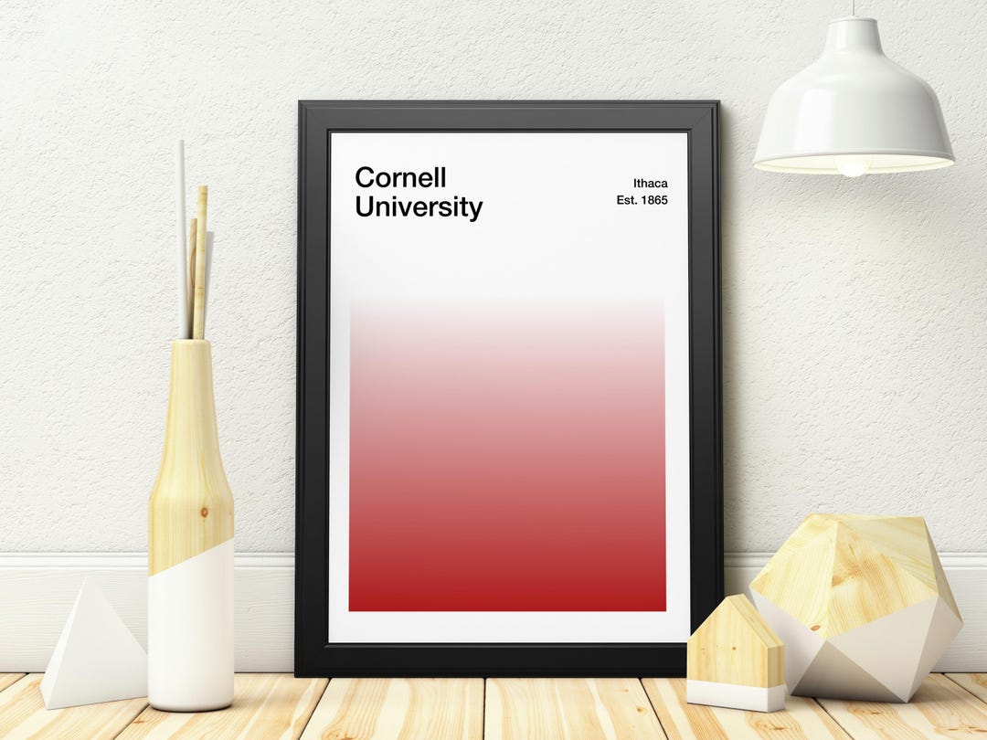 Cornell University Gradient Poster | Minimalist Wall Art | University ...