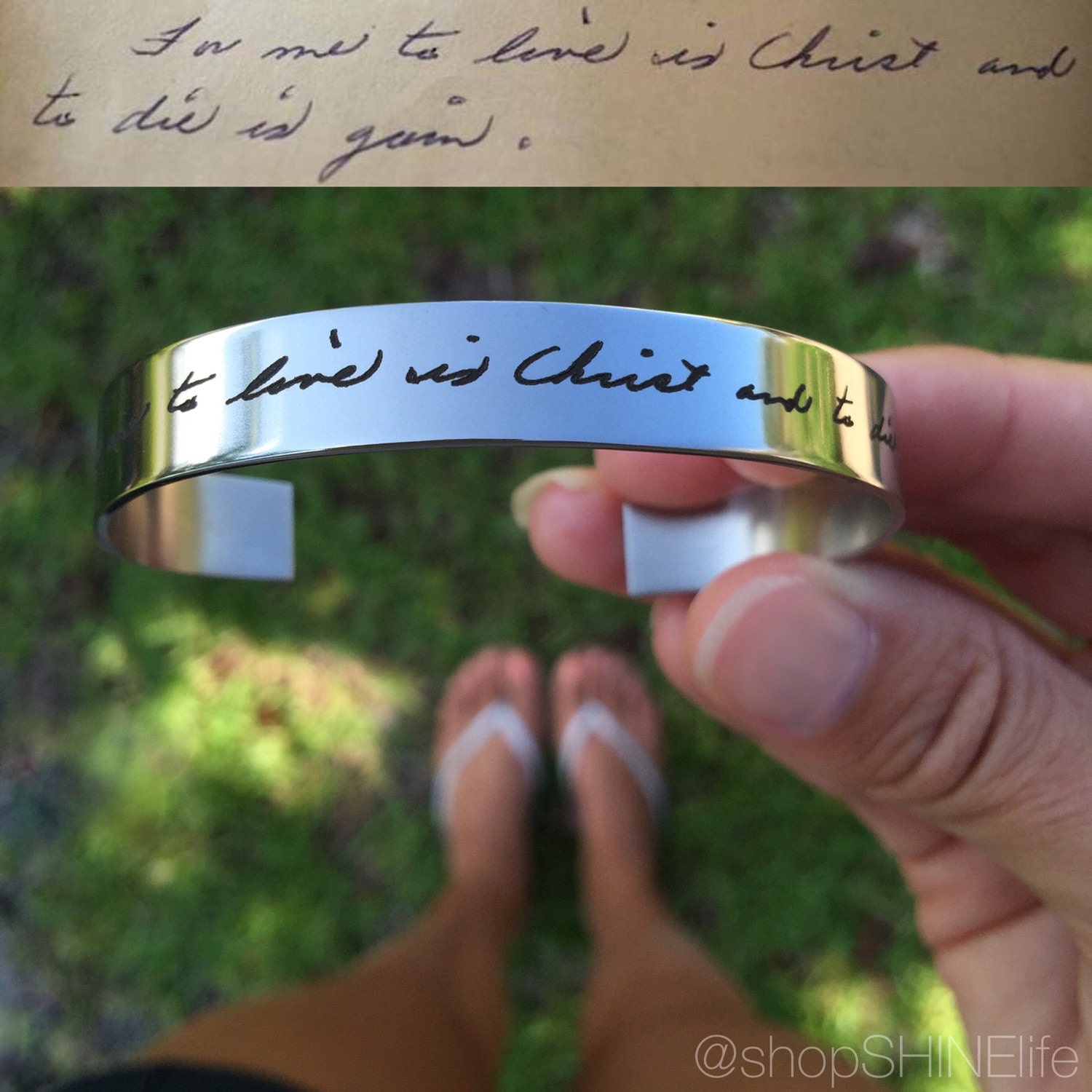 Make an Impression Cuff - Custom Handwriting Cuff With the Writing or ...