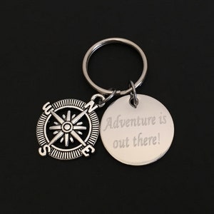 Personalized Compass Key Chain. Stainless Steel Key Chain. Customized ...