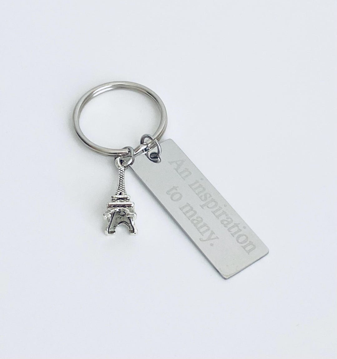 Eiffel Tower Key Chain. Personalized Stainless Steel Key Chain. Paris ...