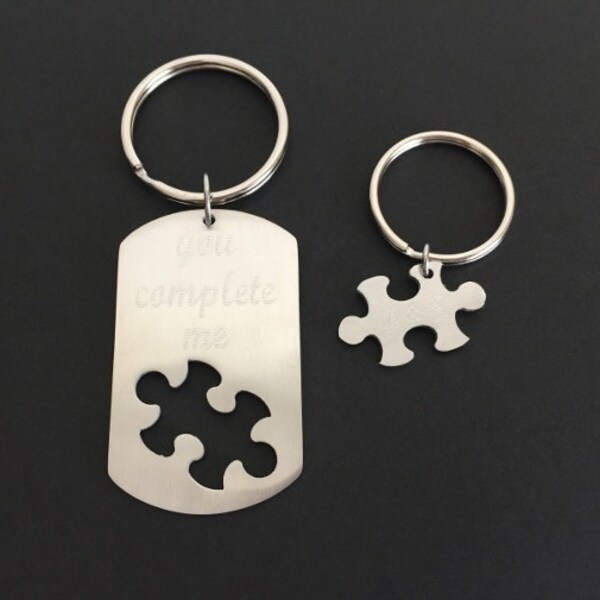 Puzzle Key Chains - Etsy