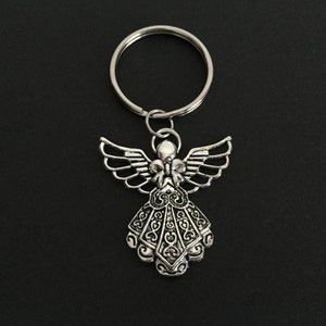 Guardian Angel Key Chain. Angel Charm Key Chain. Memorial Key Chain ...