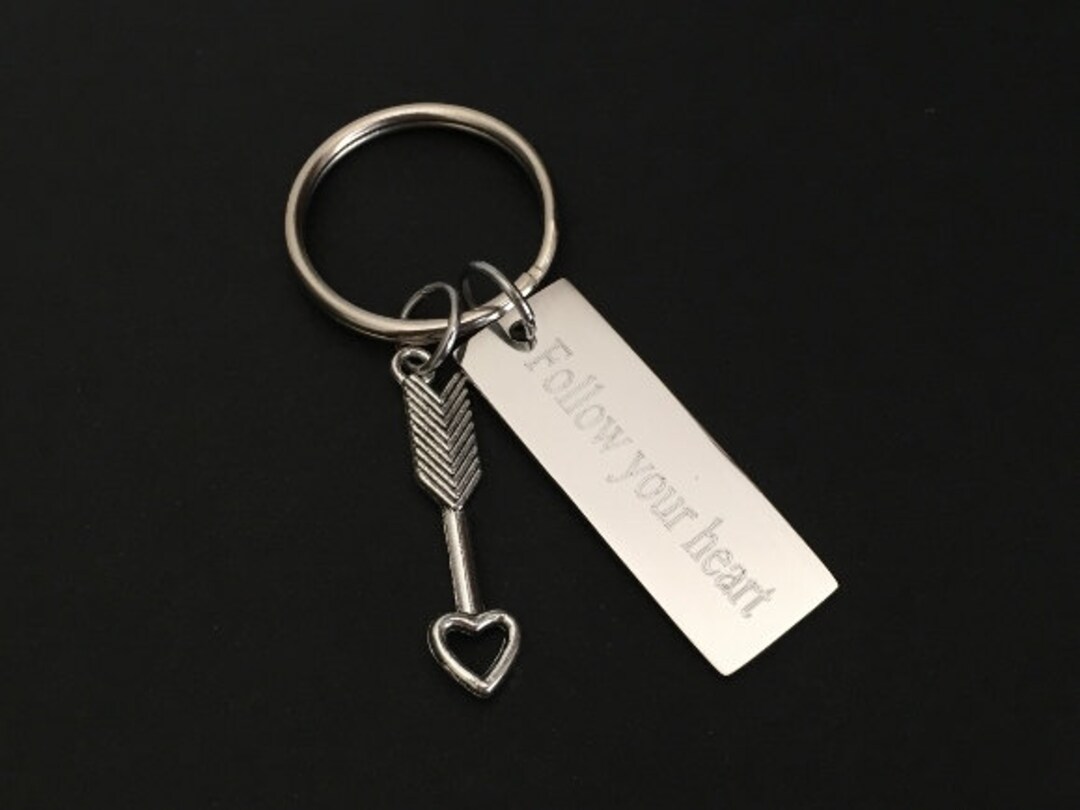 Personalized Arrow Key Ring. Customized Stainless Steel Name Key Chain ...