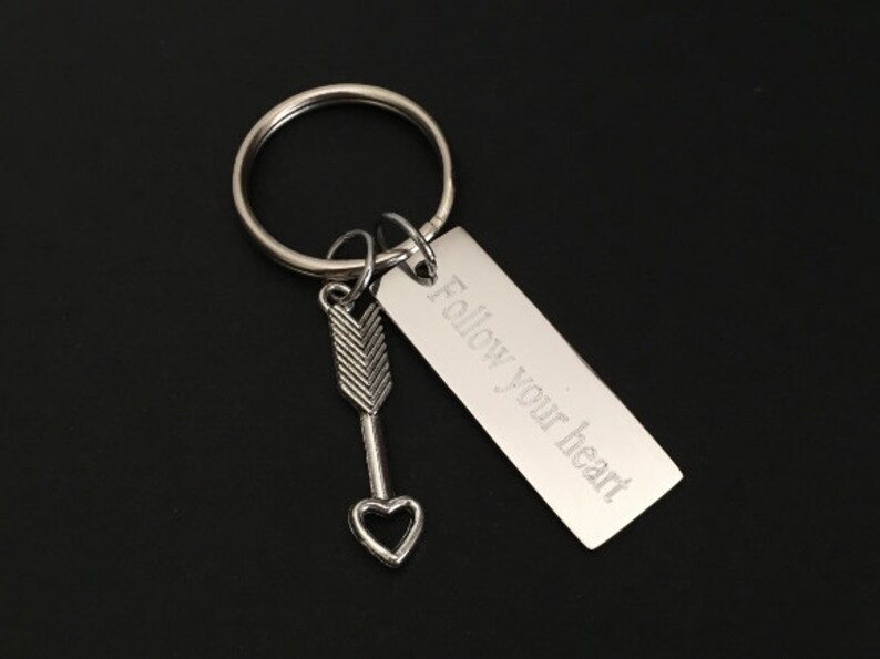 Personalized Arrow Key Ring. Customized Stainless Steel Name | Etsy