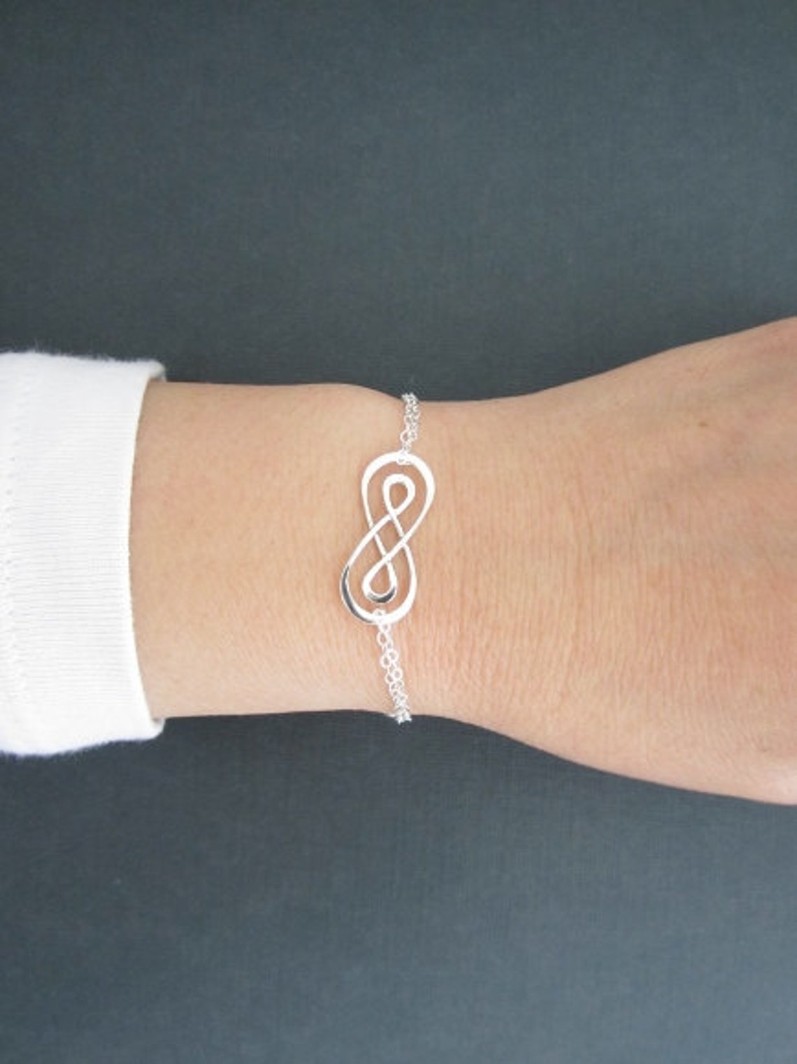 Eternity Knot Bracelet. Sterling Silver. Gold. Rose Gold. Bridesmaid ...