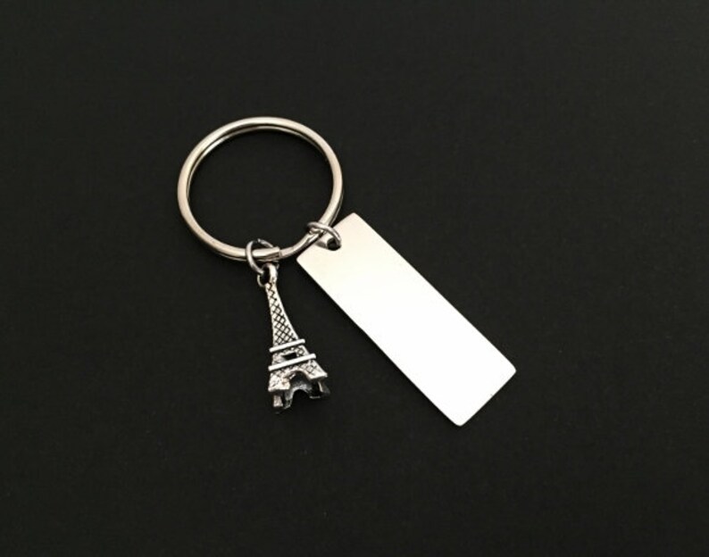 Eiffel Tower Key Chain. Personalized Stainless Steel Key - Etsy