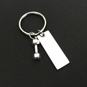 Dumbbell Key Chain. Personalized Dumbbell. Trainer Appreciation Gift ...
