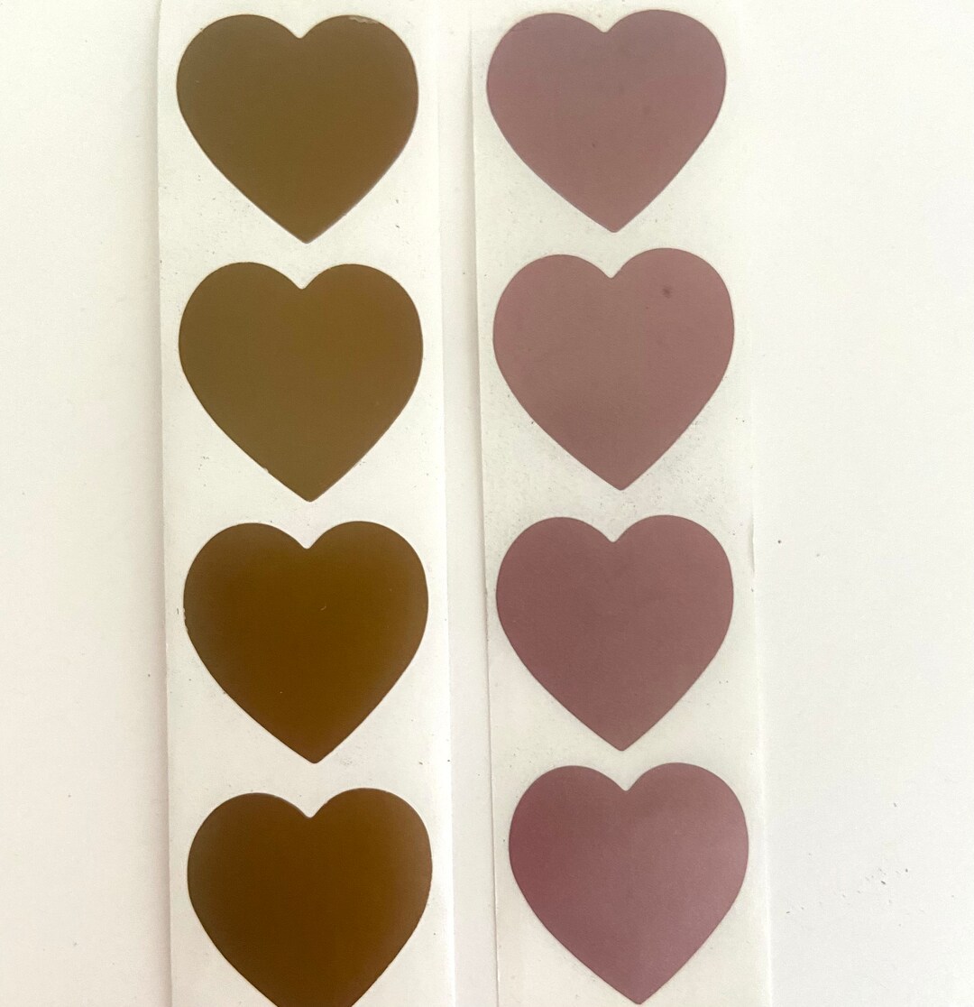 SMALL Heart Stickers. Multiple Purpose Stickers. Gold. Rose Gold Heart ...