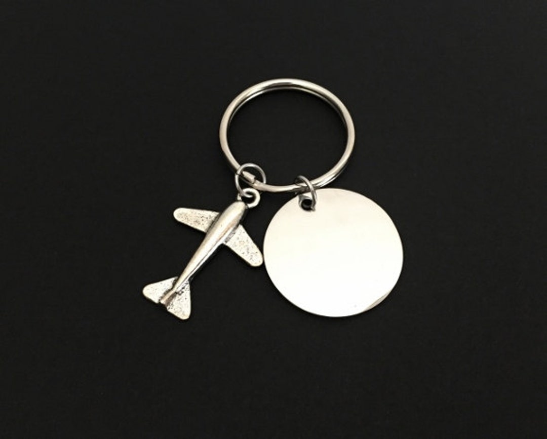 Personalized Airplane Key Chain. Flight Attendant Key Chain. Long ...
