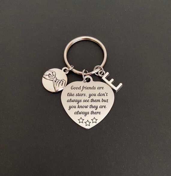 Friendship Key Chain. Best Friend Key Chain. Long Distance - Etsy