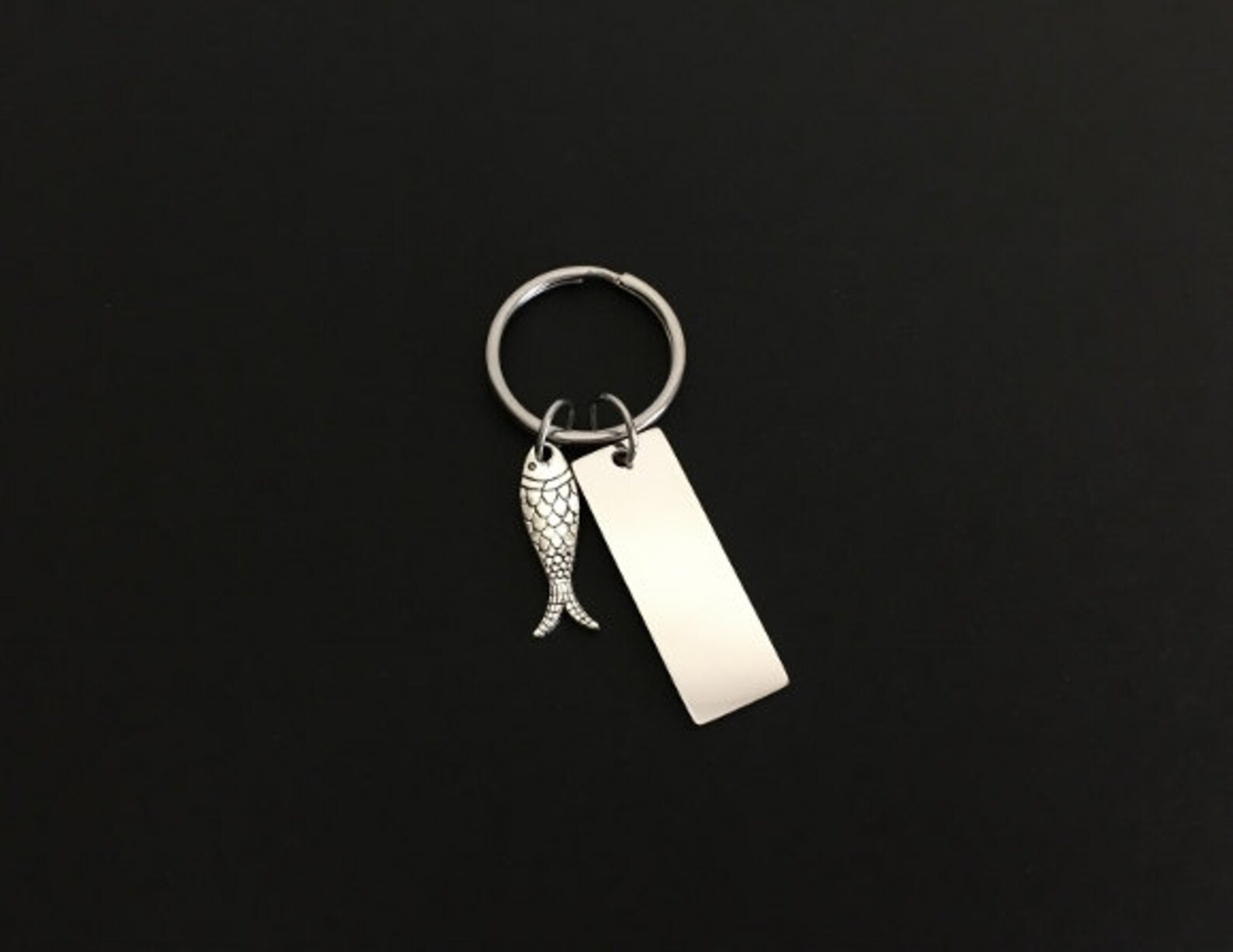 Engraved Stainless Steel Key Chain. Personalized Fish Key - Etsy