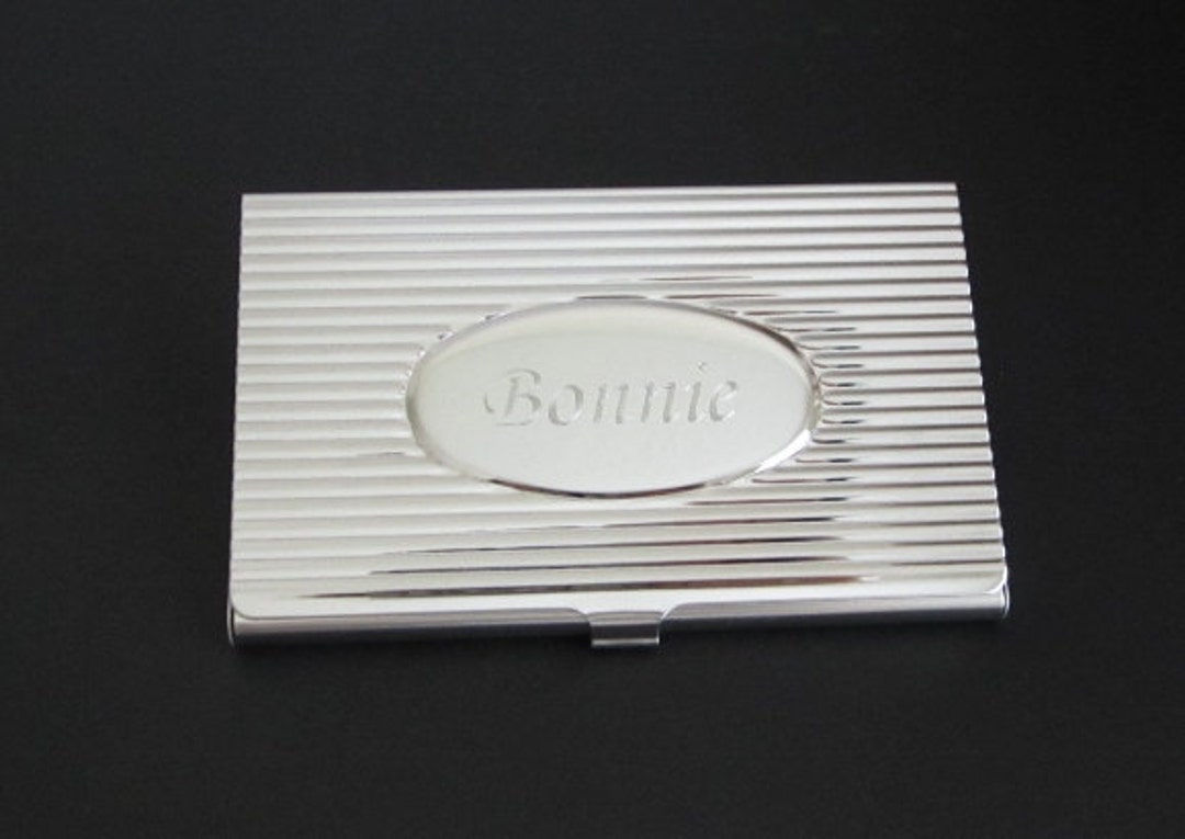 Personalized Business Card Holder. Pocket Card Case. - Etsy