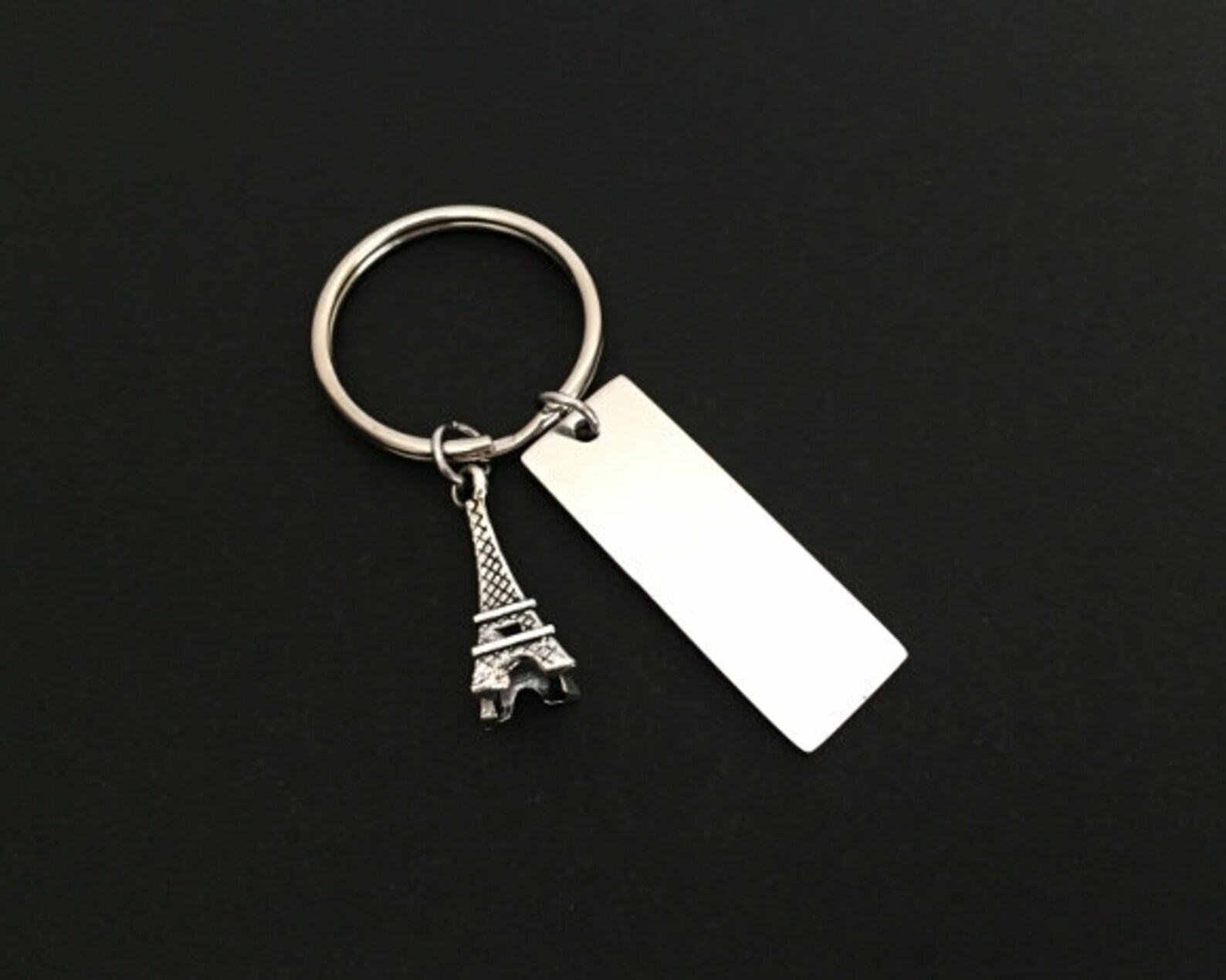 Eiffel Tower Key Chain. Personalized Stainless Steel Key - Etsy