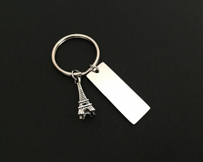 Eiffel Tower Key Chain. Personalized Stainless Steel Key - Etsy