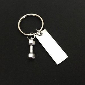 Dumbbell Key Chain. Personalized Dumbbell. Trainer Appreciation Gift ...