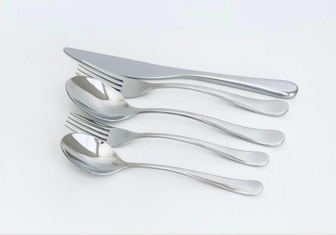 Personalized Shiny Stainless Steel Flatware. Engraved Fork. Spoon and ...