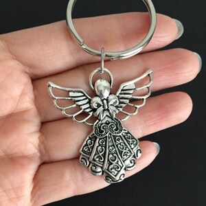 Guardian Angel Key Chain. Angel Charm Key Chain. Memorial Key Chain ...