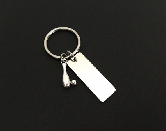 Bowling Key Chain. Personalized Bowler Key Chain. Trainer - Etsy