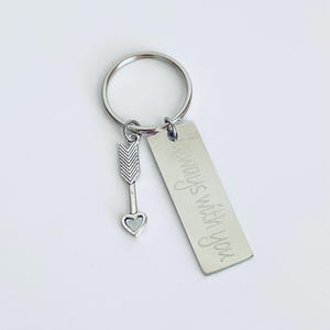 Personalized Arrow Key Ring. Customized Stainless Steel Name Key Chain ...