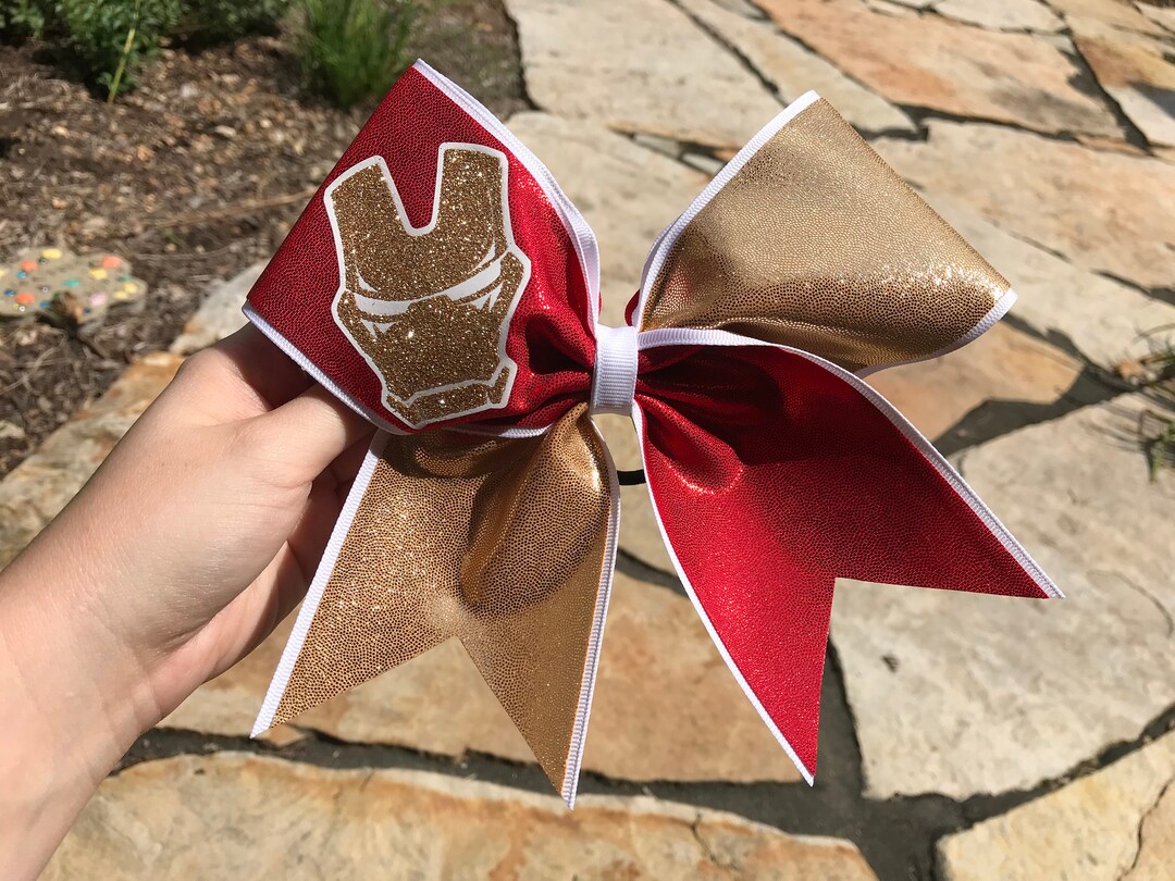 Iron Man Inspired Cheer Bow - Etsy