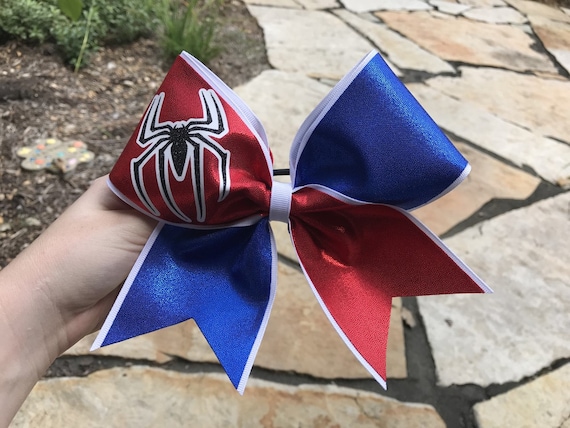 Spiderman Inspired Cheer Bow | Etsy