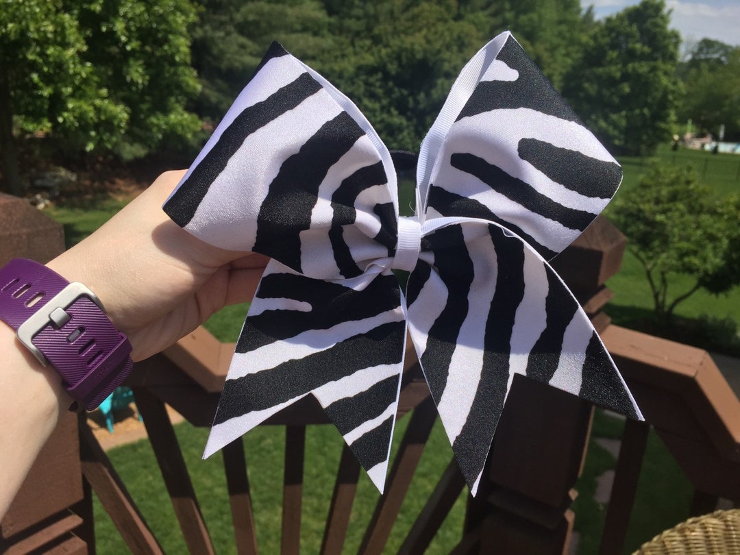 Zebra Print Cheer Bow - Etsy