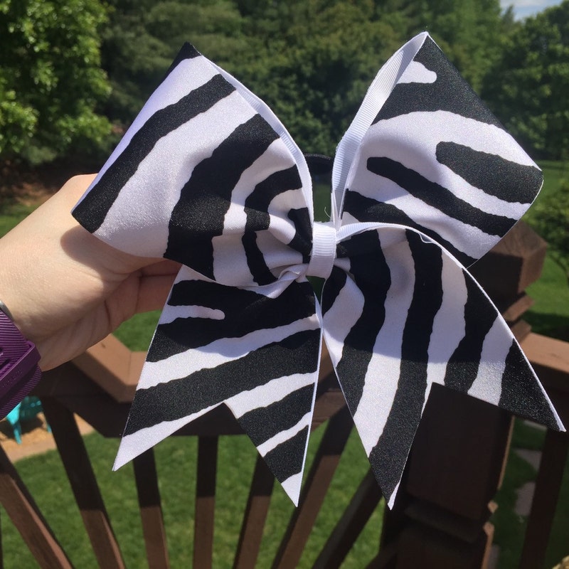 Zebra Hair Bow - Etsy