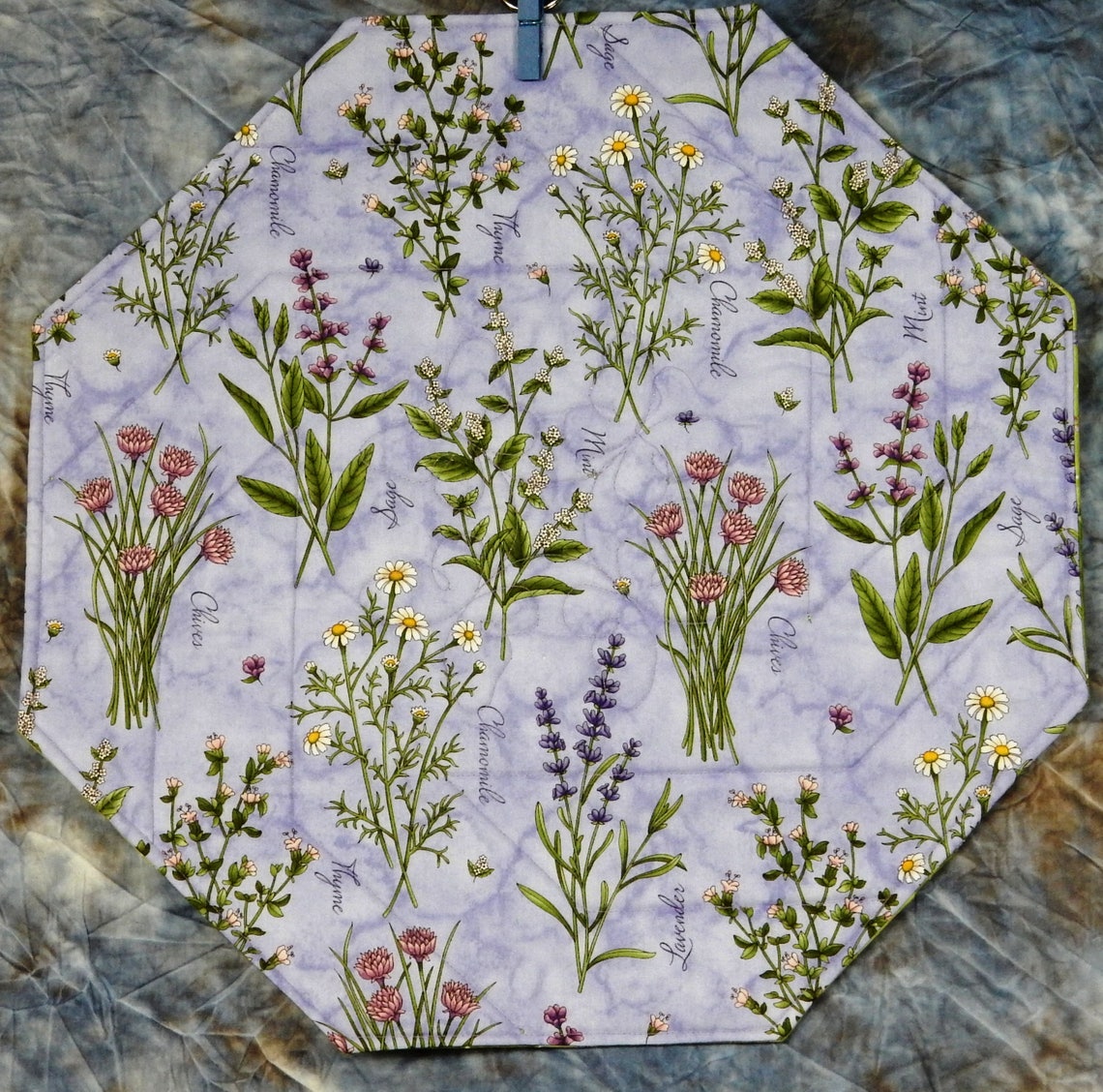 Summer Spring Table Topper Green Lavender Herbs Flowers - Etsy