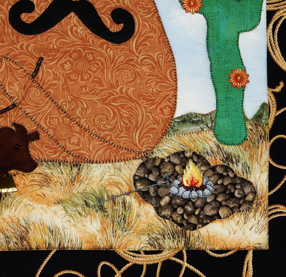 Cowboy Kitty Art Wall Hanging - the Cattle Rustler - Etsy