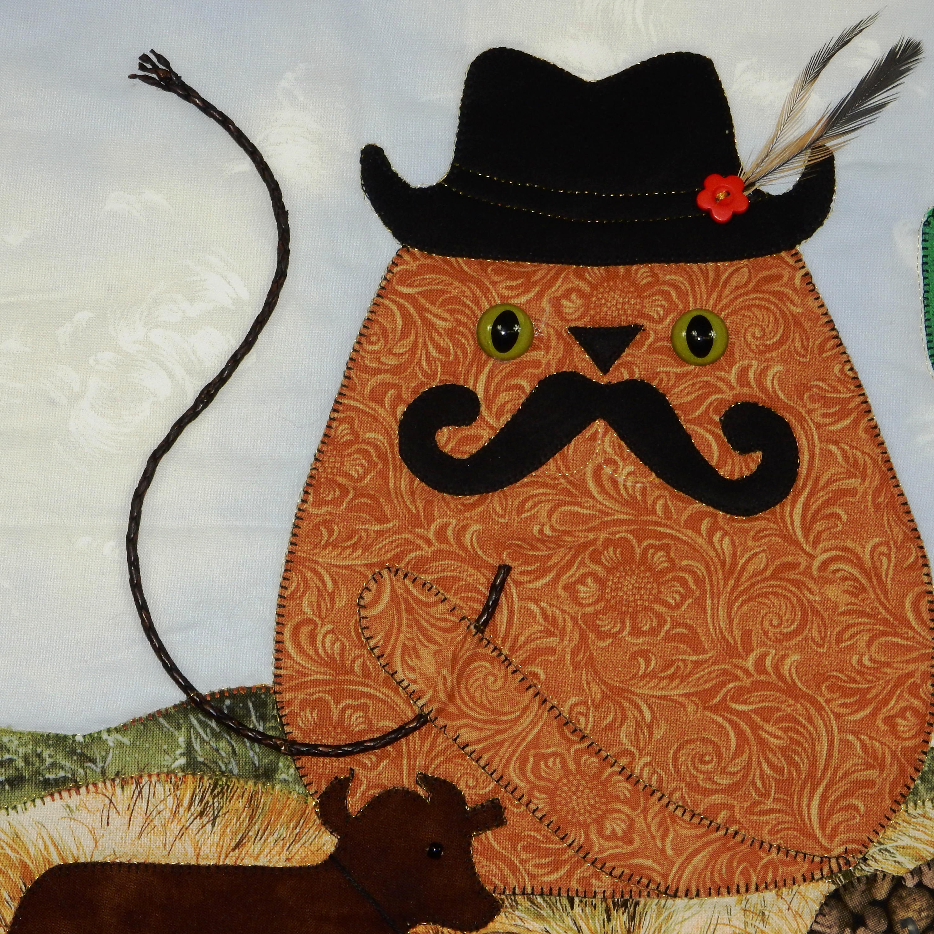 Cowboy Kitty Art Wall Hanging - the Cattle Rustler - Etsy