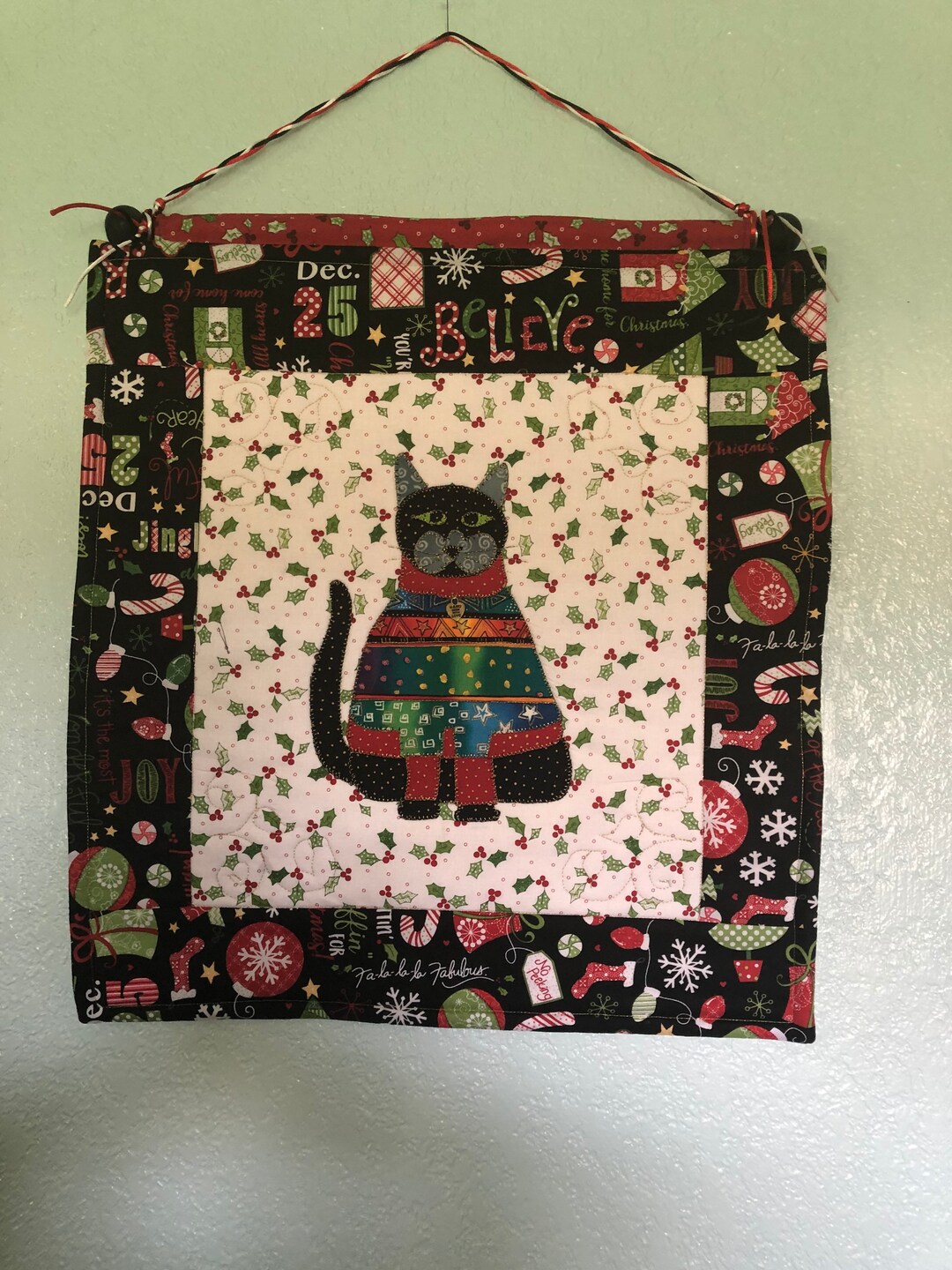 Grumpy Cat Ugly Sweater Appliquéd/quilted Wall Hanging for - Etsy