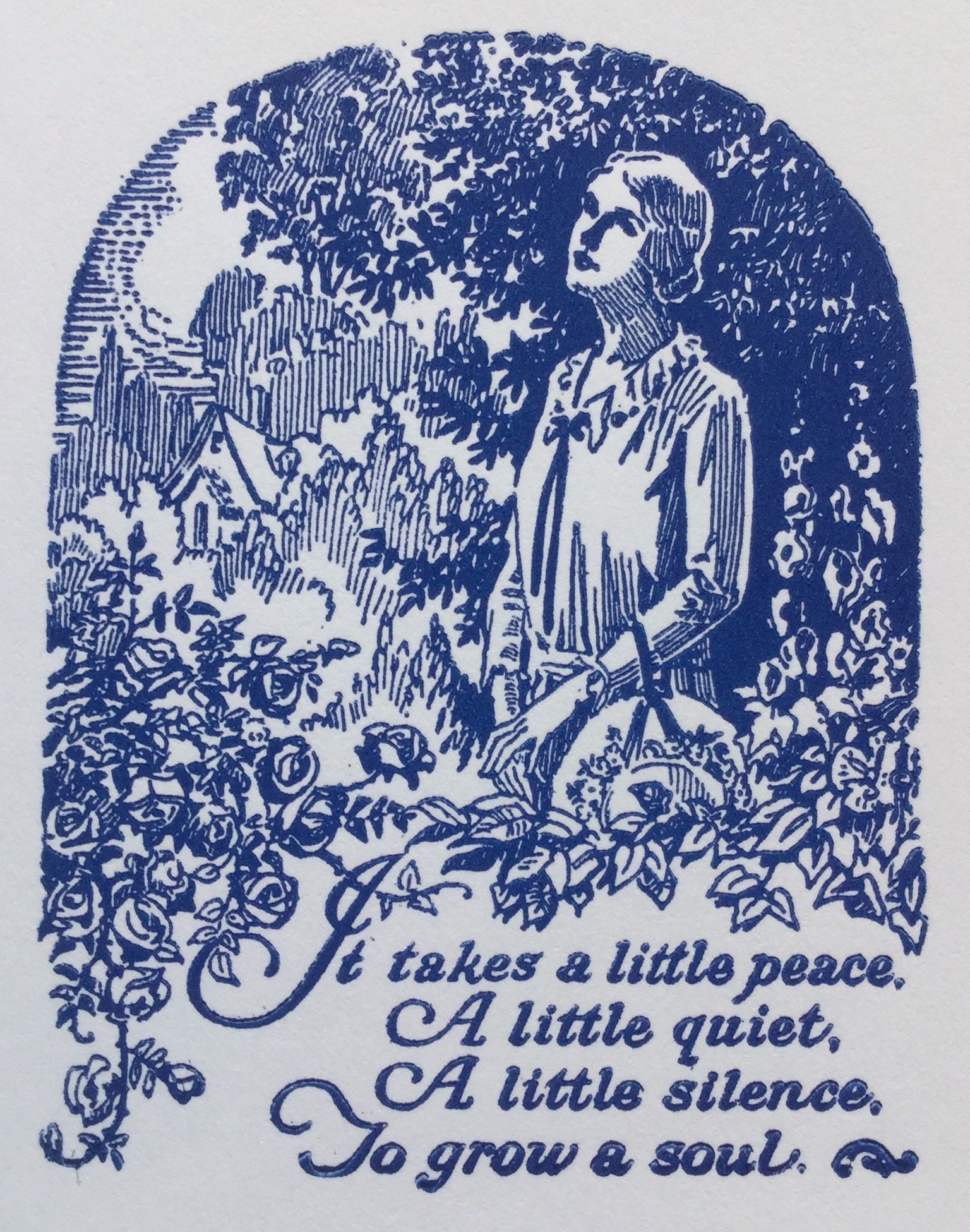 Ten Letterpress Note Cards "solitude" Set of 10 Cards With Matching ...