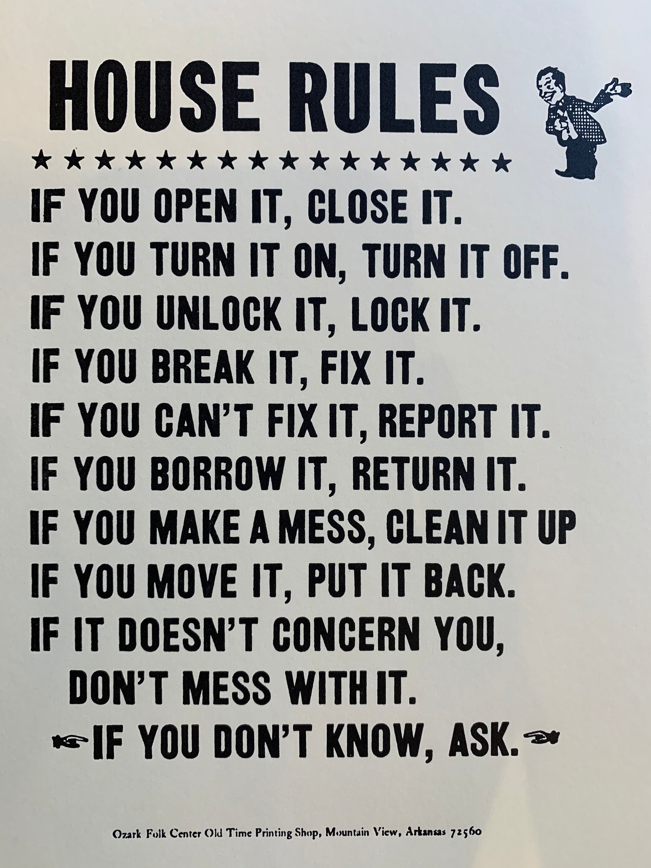 House Rules Sign for Certificate Frame - Etsy