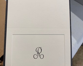 Initial Note Cards - Etsy