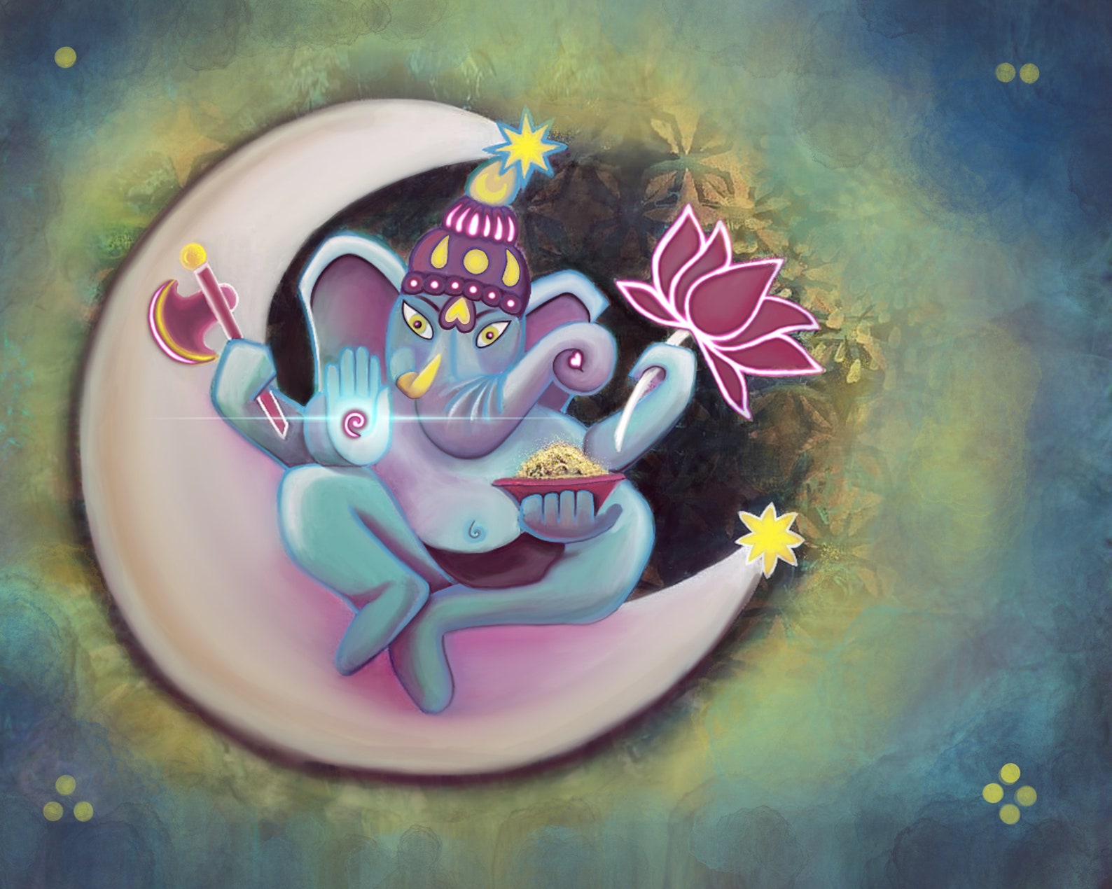 Ganesha Moon - Etsy