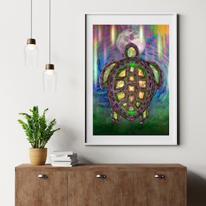Grandmother Turtle - Sacred Geometry and Indigenous Art Print - Etsy