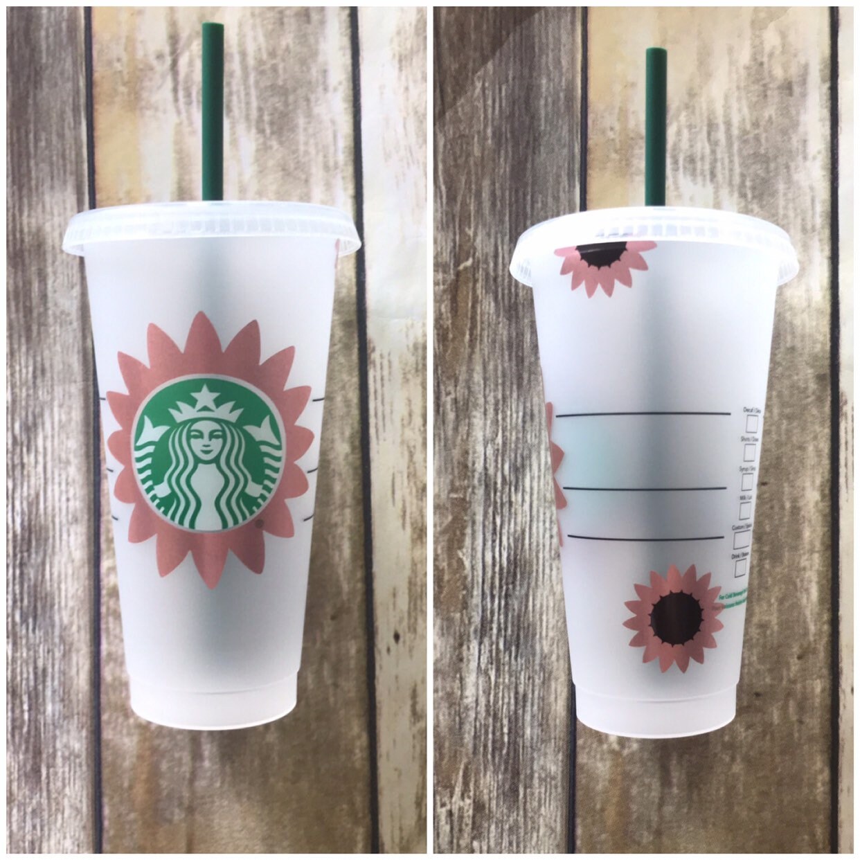 FLOWER Personalized Starbucks Cold Cup Mothers Day Gift - Etsy 日本