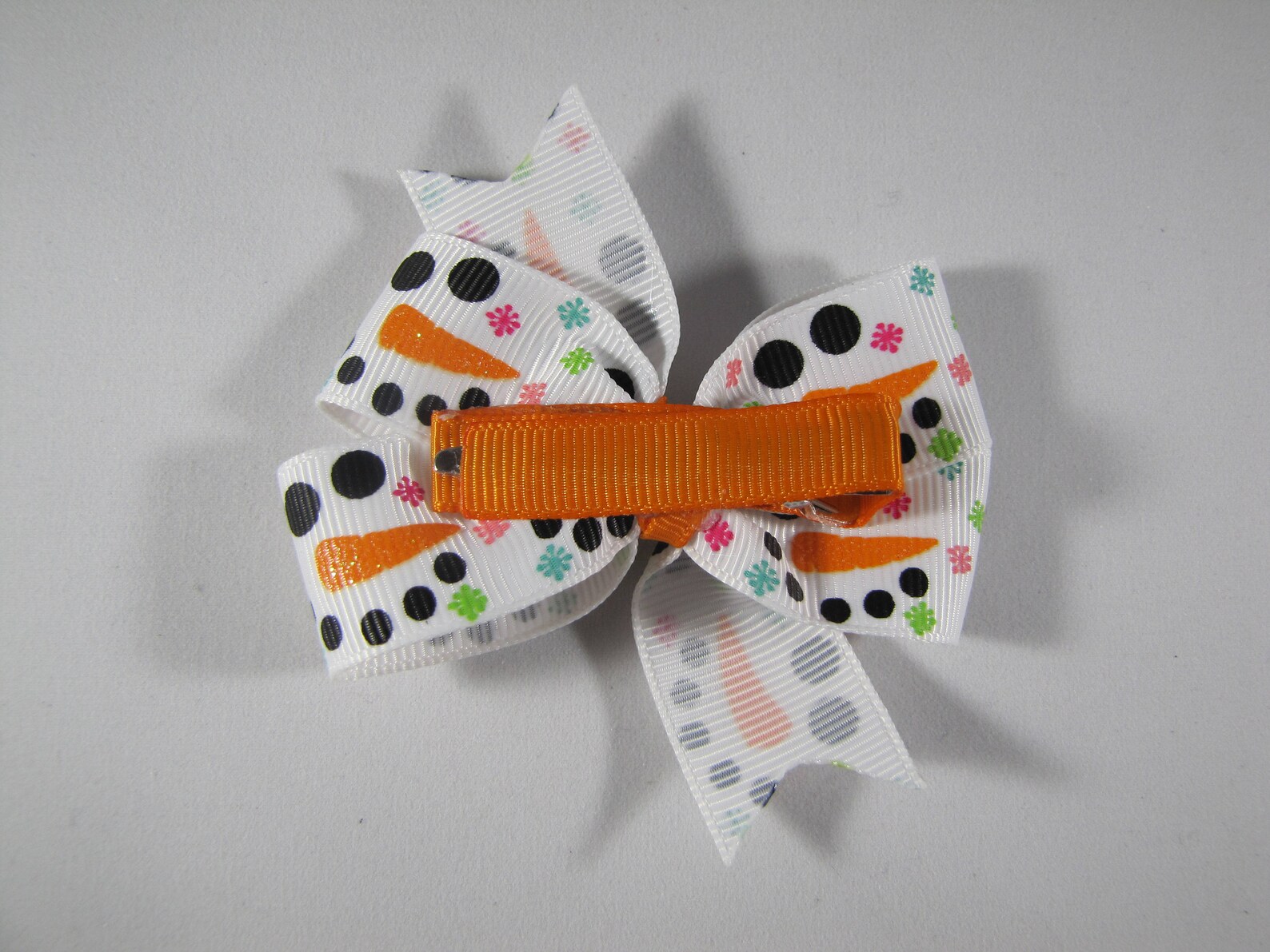 Snowman Pinwheel Bows Pink Snowflake Hair Bow Christmas Hair - Etsy