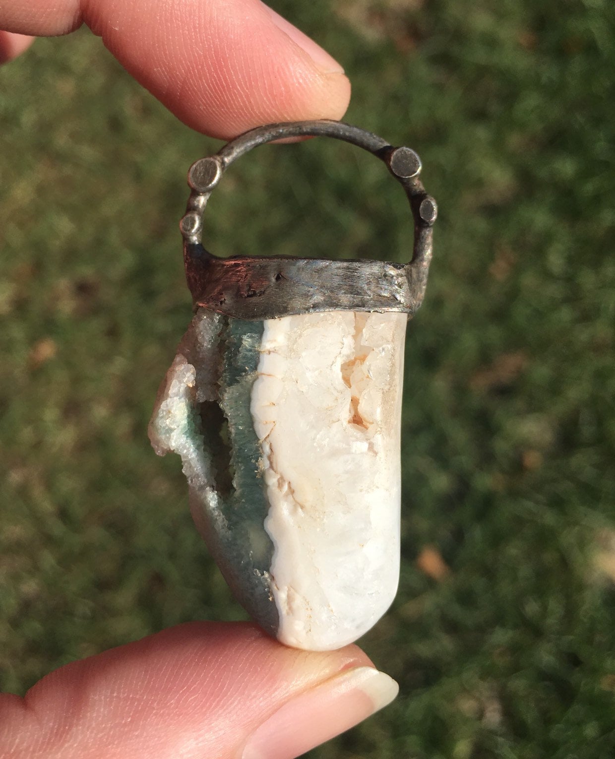 Cetus grillige druzy Ocean Jasper edelsteen talisman ooak - Etsy Nederland