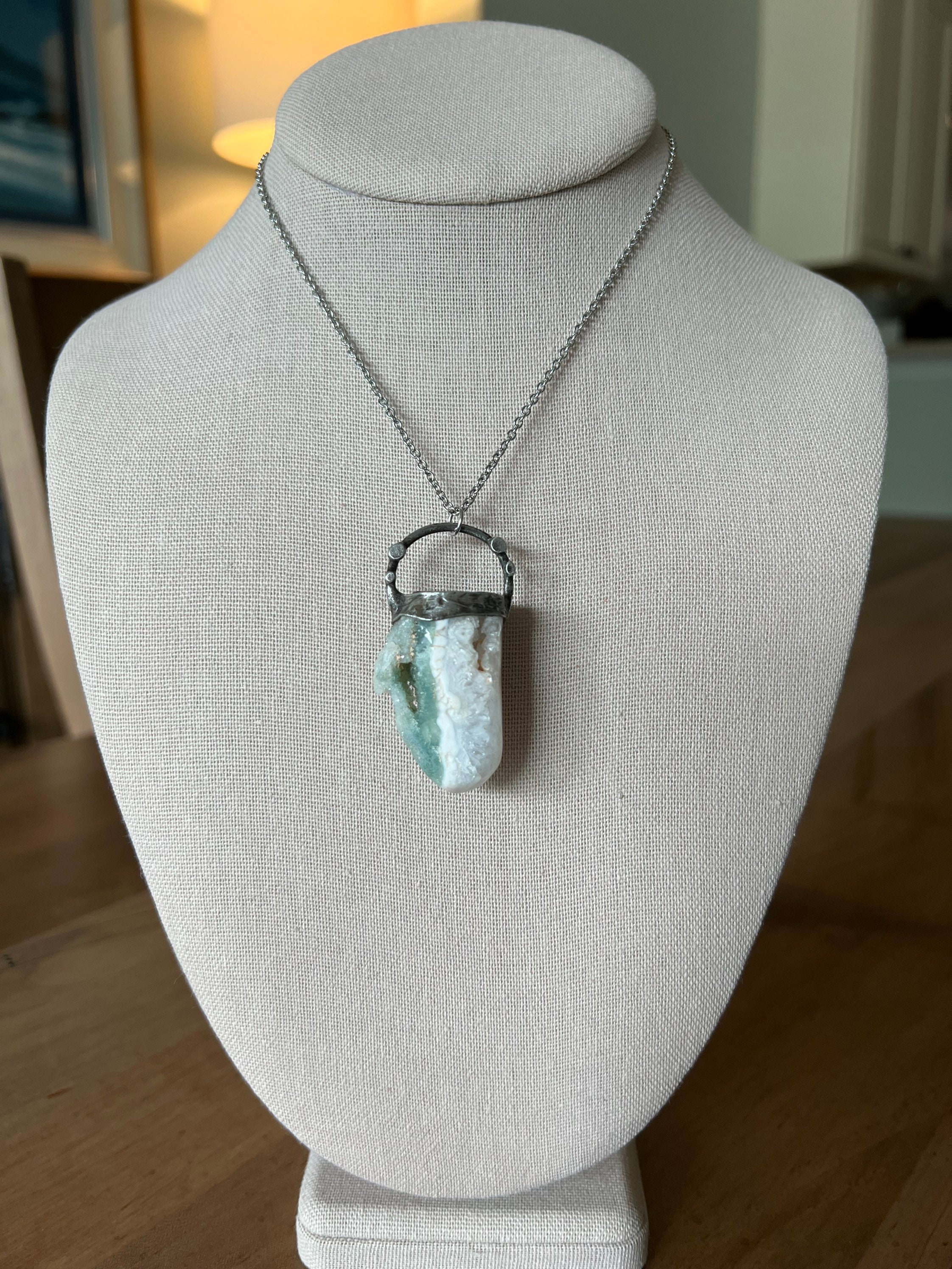 Cetus grillige druzy Ocean Jasper edelsteen talisman ooak - Etsy Nederland