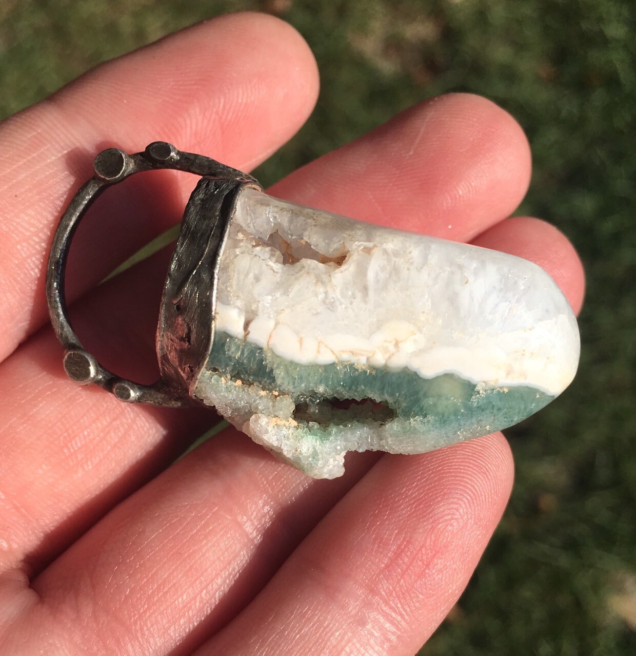 Cetus grillige druzy Ocean Jasper edelsteen talisman ooak - Etsy Nederland