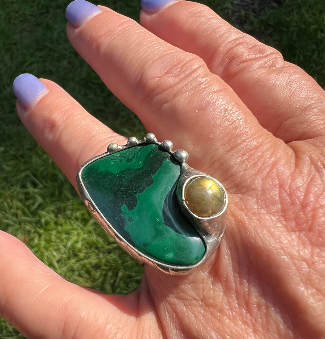 Magic Man Mystical Malachite and Labradorite One of a Kind - Etsy