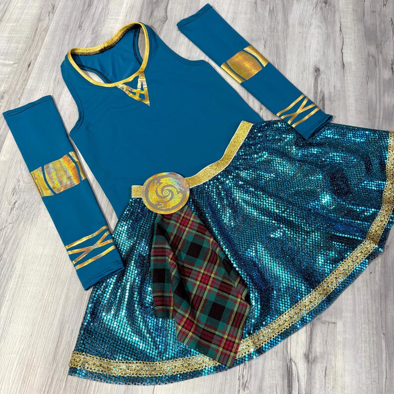 Merida Brave Running Costume - Skirt and Racerback W/optional Arm ...