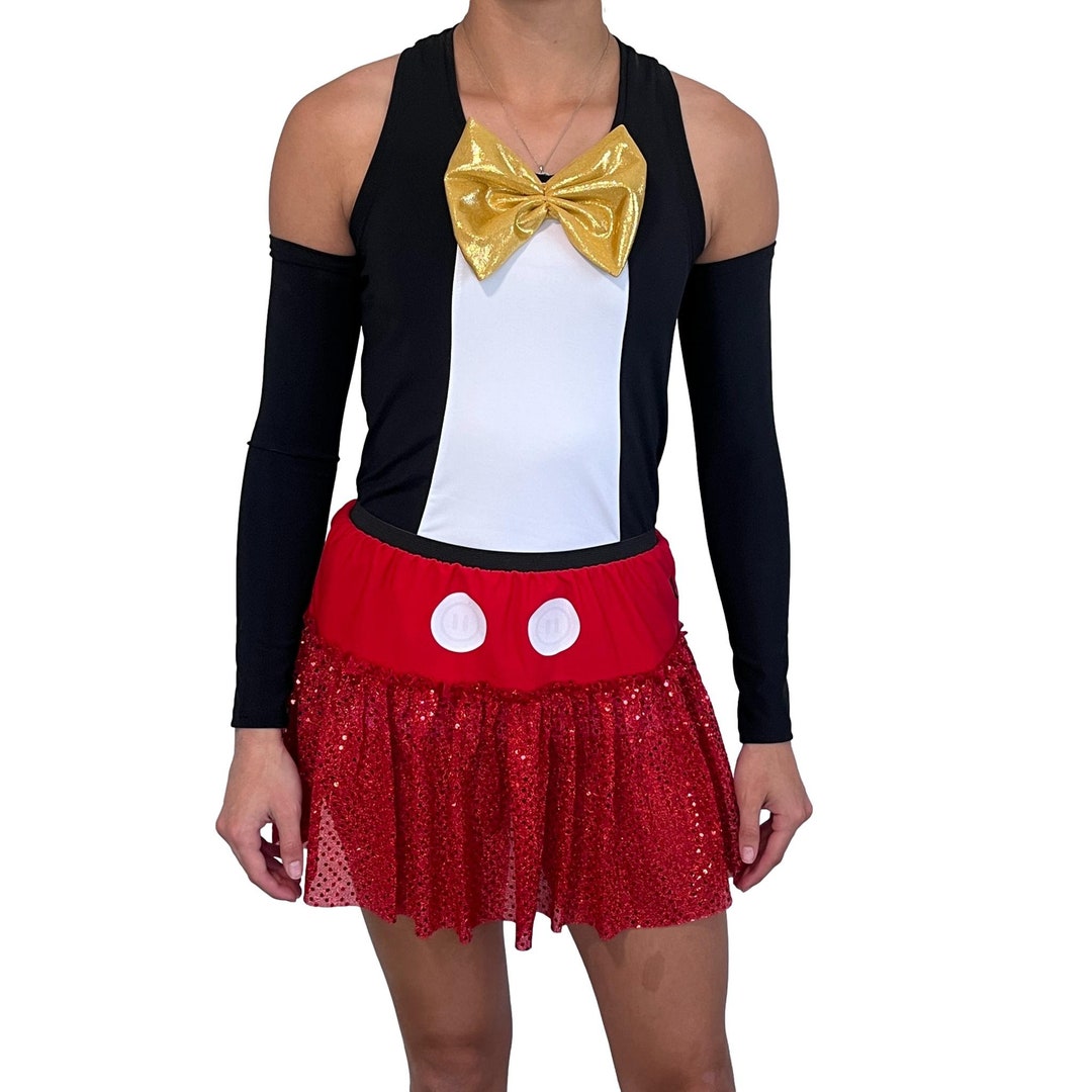 Mickey Mouse Inspired Running Costume | Racerback, Skirt - W/ Optional ...