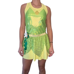 Princess Tiana Running Costume, Racerback and Sparkle Running Skirt W ...