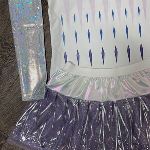 Frozen Elsa White Gown Running Costume, Racerback and Iridescent ...